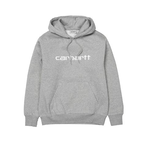 Carhartt Pullover Hooded Sweatshirt Heather Greywhite I025479v6