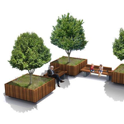 STREETLIFE Solid Tree Planter This Mobile Tree Planter Will Combine Well With Other S Garden