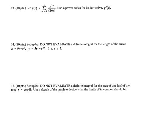 Solved 2n X 13 10 Pts Let Gx Ë Find A Power Series For