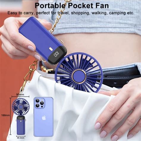 Usb Handheld Mini Fan Foldable Portable Neck Hanging Fans 5 Speed Usb Rechargeable Fan With