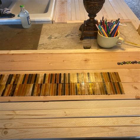 Stained Glass Brown Strips Mix 15pcstained Glassmosaic Surplus