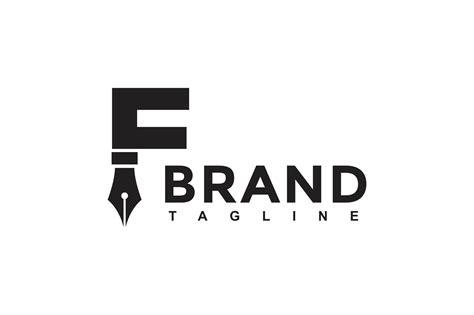 Initial F Ink Pen Logo 22840886 Vector Art At Vecteezy
