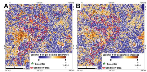 Coherence Mapping Results Of Sentinel 1 C Band Sar Images The Green