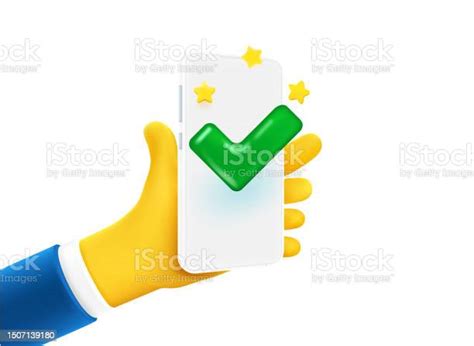 화면에 체크 표시가 있는 스마트폰을 들고 있는 사업가 3d 벡터 그림 0명에 대한 스톡 벡터 아트 및 기타 이미지 0명 3차원 형태 Brand Name Smart