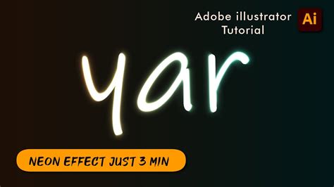 How To Make A Realistic Neon Effect In Adobe Illustrator In JUST MINUTES NEON GLOW YouTube