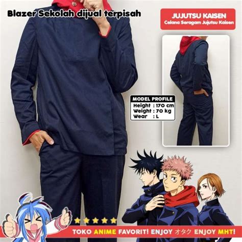 Jual Celana Seragam Cosplay Anime Gakuran Jujutsu Kaisen Itadori Yuji
