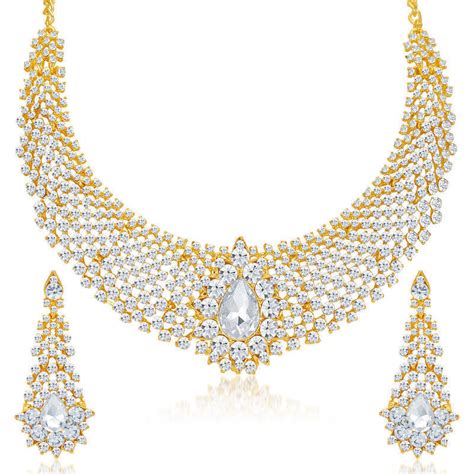 Incredible Gold Plated Ad Necklace Set For Women Sukkhi Online