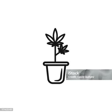 大麻鍋線圖示生活風格插圖圖示的元素標誌符號可用於 Web徽標移動應用uiux向量圖形及更多享受圖片 享受 健保和醫療 合法化 Istock
