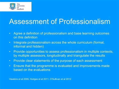 Assessment Of Professionalism In Dental Education Pptx