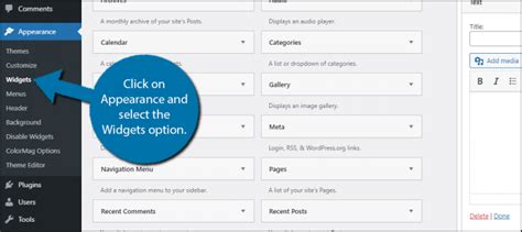 How To Disable And Remove Wordpress Widgets Greengeeks