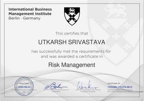 Utkarsh Srivastava On Linkedin Riskmanagement Certification