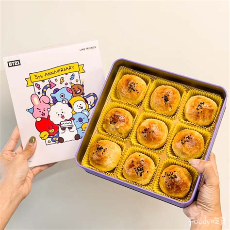 【全台】吃蛋黃酥竟能入手可愛鐵盒！ 名店林記糕餅舖攜手bt21推「蛋黃酥禮盒」 甜而不膩再送萌萌提袋！ Foody 吃貨
