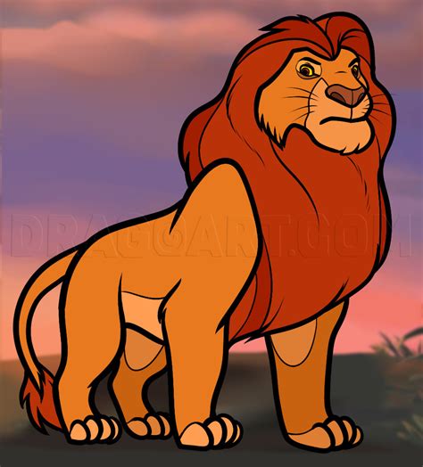 How To Draw Mufasa From Lion King Step By Step Drawing Guide By Dawn