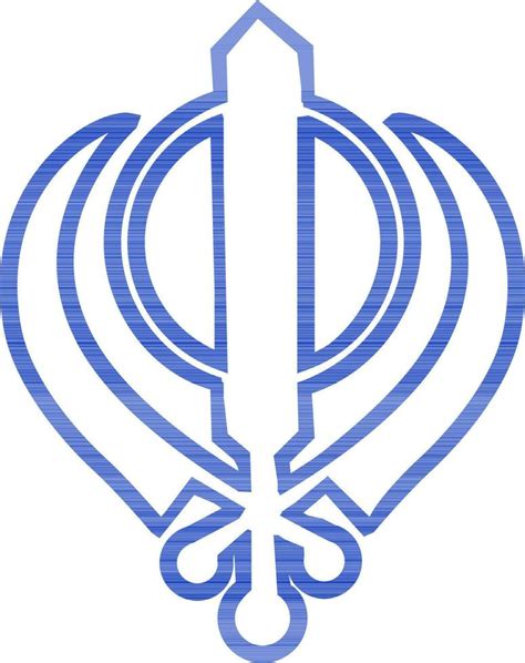 Blue Khanda Sikhism Religion Symbol 24326966 Vector Art At Vecteezy