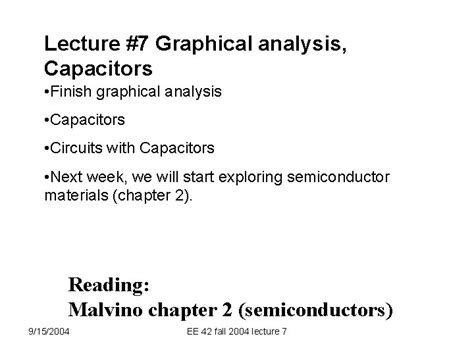 Lecture 7 Graphical Analysis Capacitors Finish Graphical Analysis