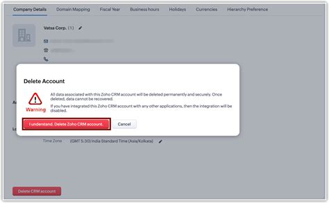 Delete Zoho Crm Account Online Help Zoho Crm