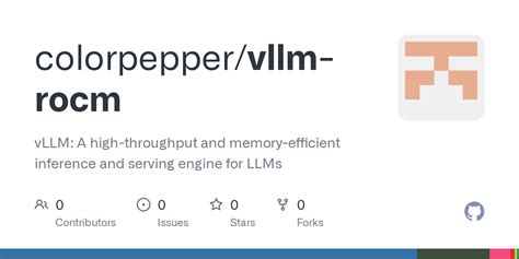 Github Colorpeppervllm Rocm Vllm A High Throughput And Memory