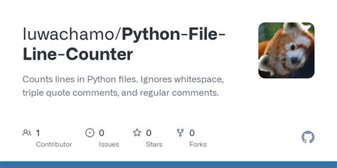 GitHub Luwachamo Python File Line Counter Counts Lines In Python Files Ignores Whitespace