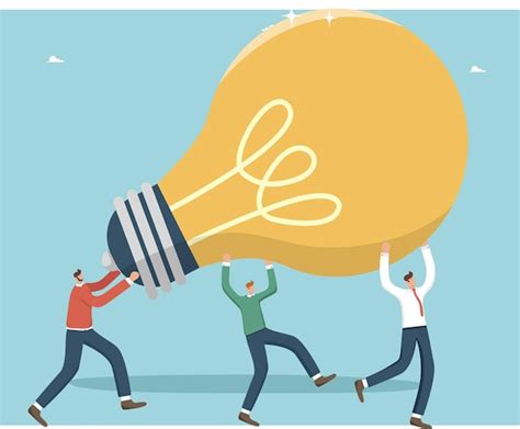 Ideia brilhante para alcançar grande sucesso brainstorming para inovar fins lucrativos