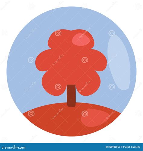 Simple Red Tree Icon Stock Vector Illustration Of Background 258930059