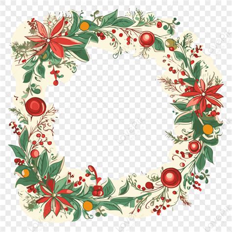 투명 크리스마스 테두리 벡터만화클립 아트상표 Png 일러스트 무료 다운로드 Lovepik