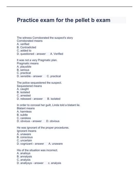 Bundle Of Pelletb Test Full Semester 2023 Stuvia Us
