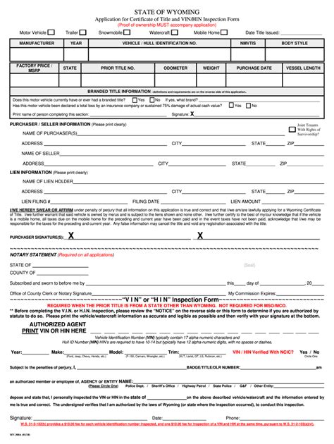 Wyoming Title Application Fill Out Sign Online Dochub