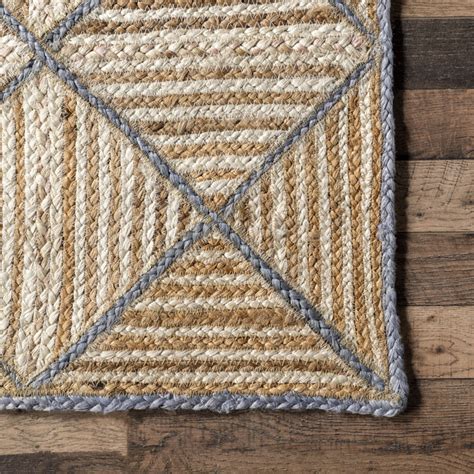 Foundry Select Katya Geometric Tiled Jute Area Rug Wayfair Canada