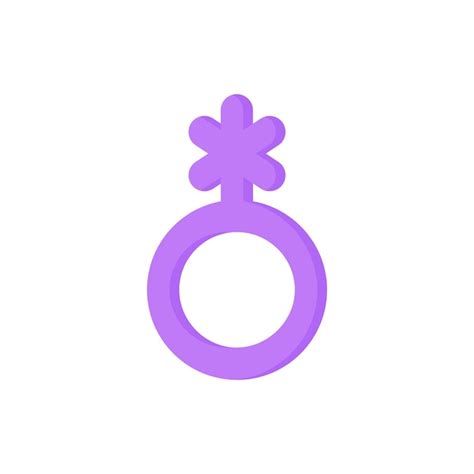 Premium Vector Purple Gender Symbol Of Genderqueer