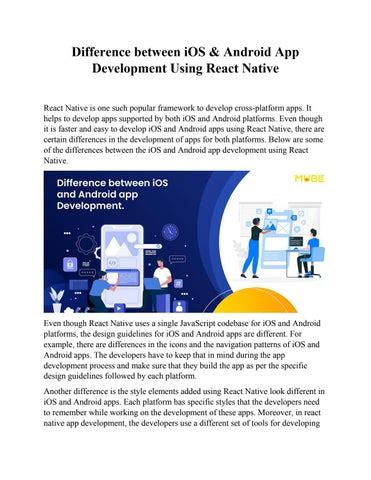 Difference Between IOS Android App Development Using React Native By