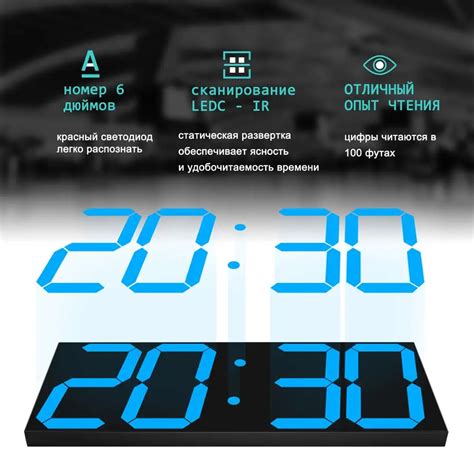 Светодиодный настенный светильник с цифровыми часами большие настенные