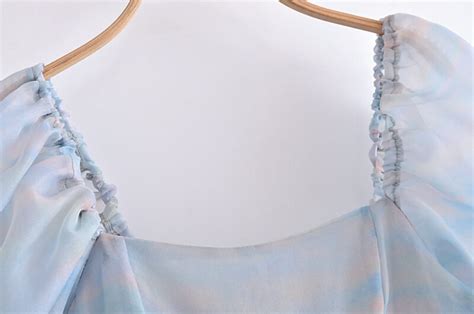Blue Color Palette Puff Sleeve Dress Shuhua Gi Dle Fashion Chingu
