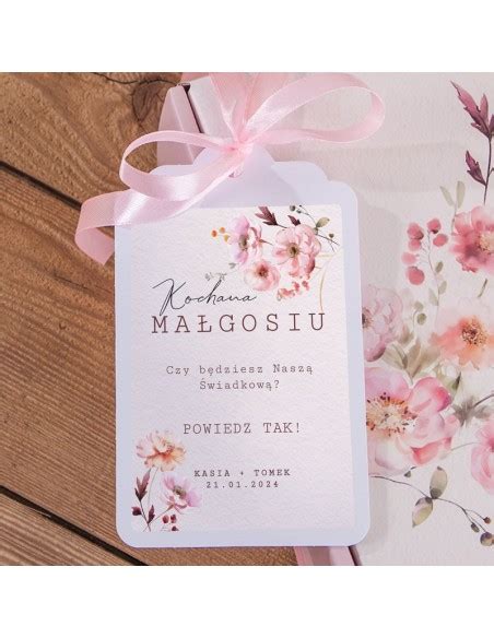 Zawieszka Do Prezentu Dla Kobiety R Owego Pro Ba O Bycie Wiadkow