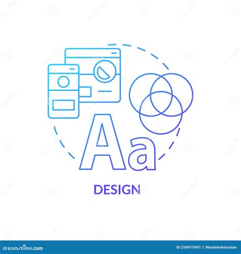 Design Blue Gradient Concept Icon Stock Vector Illustration Of Colour