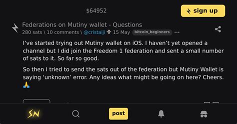 Federations On Mutiny Wallet Questions Stacker News Bitcoin Beginners