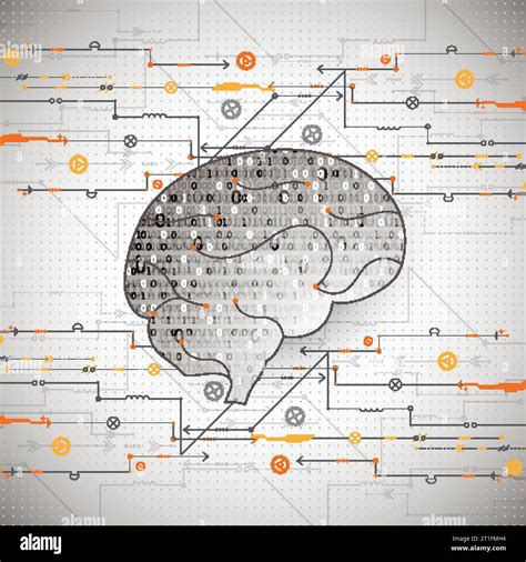 Abstract Digital Brain Technology Concept Vector Stock Vector Image And Art Alamy