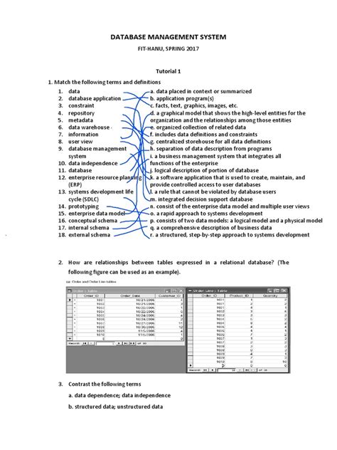 Database Management System Tutorial 1 Pdf Databases Data Model
