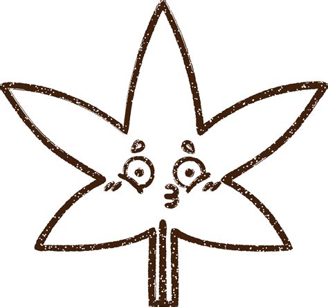 Blad Houtskool Tekening 12240552 Vectorkunst Bij Vecteezy