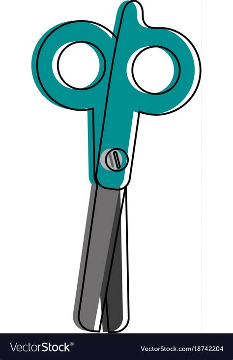 Sissor Utensil Isolated Royalty Free Vector Image