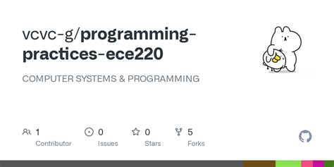 GitHub Vcvc G Programming Practices Ece220 COMPUTER SYSTEMS
