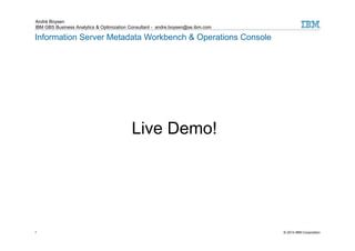 Meta Data Workbench And Operations Console Live Demo And Presentation PPT
