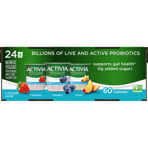 Dannon® Activia® Light Blended Strawberry Blueberry And Peach Nonfat