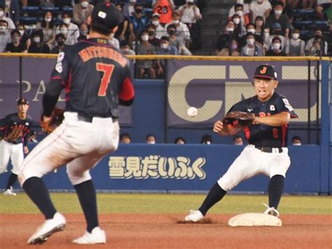 野球 【写真】u 18代表に大学代表が勝利 上武大・進藤勇也が勝ち越し打 熱戦の24枚 4years 学生スポーツ