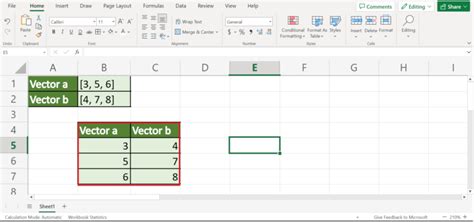 How To Calculate A Dot Product In Excel Sheetaki