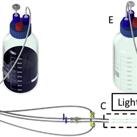 Set Up Of The Biofilm Capillary Reactor System The Figure Shows The