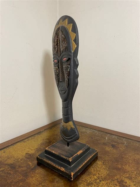 African Tribal Hand Carved Wood Mask Art Carving On S Gem