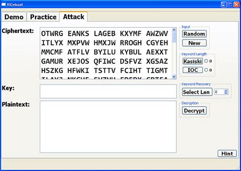 The Vigenère Cipher User Guide