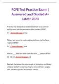 RCFE Test Practice Exam Answered And Graded A Latest RCFE Administrator Stuvia US