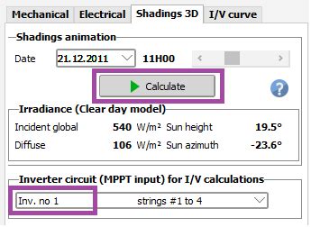 Project Design Shadings Electrical Shadings Module Layout