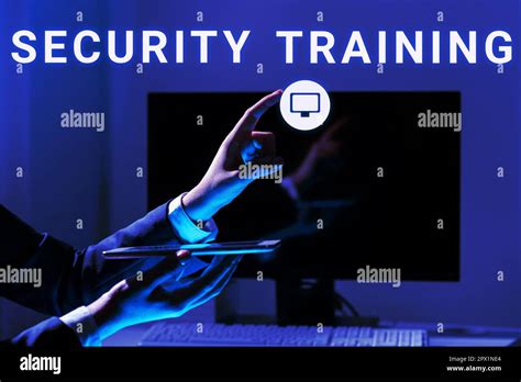 Hand Writing Sign Security Training Business Idea Providing Security Awareness Training For End